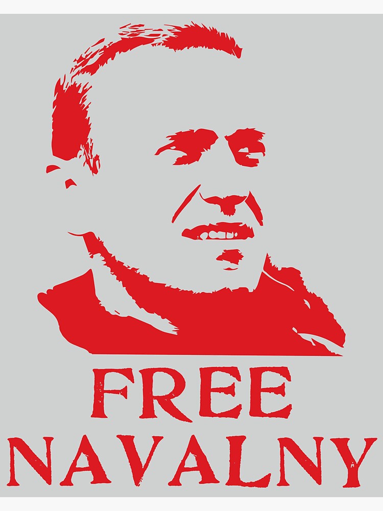 "Free Alexei Navalny, Freedom to Navalny" Sticker by Anton-B78 | Redbubble