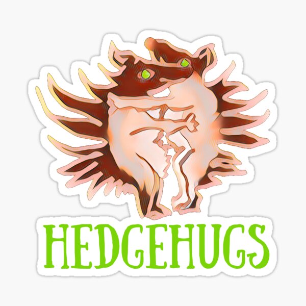 "Hedgehugs Cute Color" Sticker by DesignsofNote | Redbubble