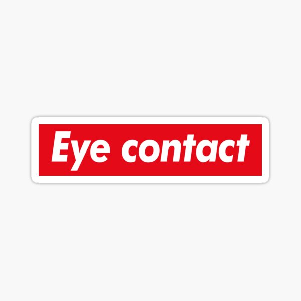 "Eye contact" Sticker for Sale by Pictandra | Redbubble