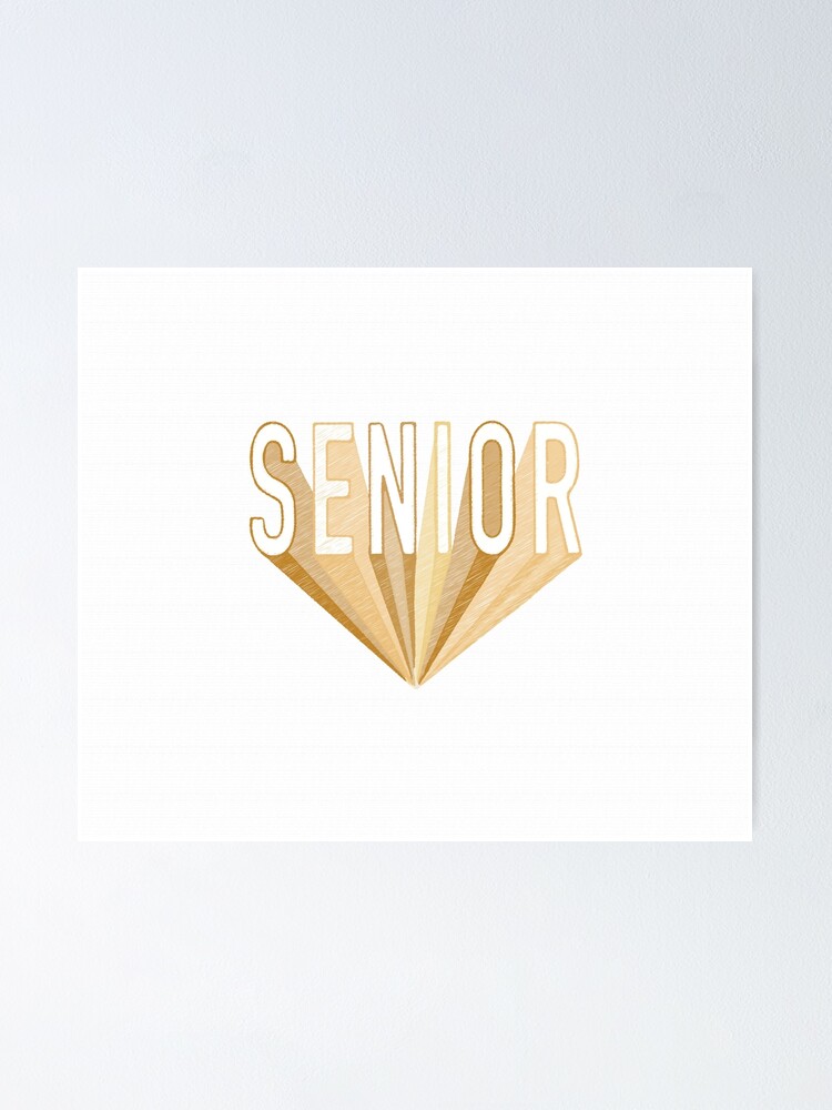 Póster «Dibujo a lápiz dorado Letras radiantes senior» de lewister6232 ...
