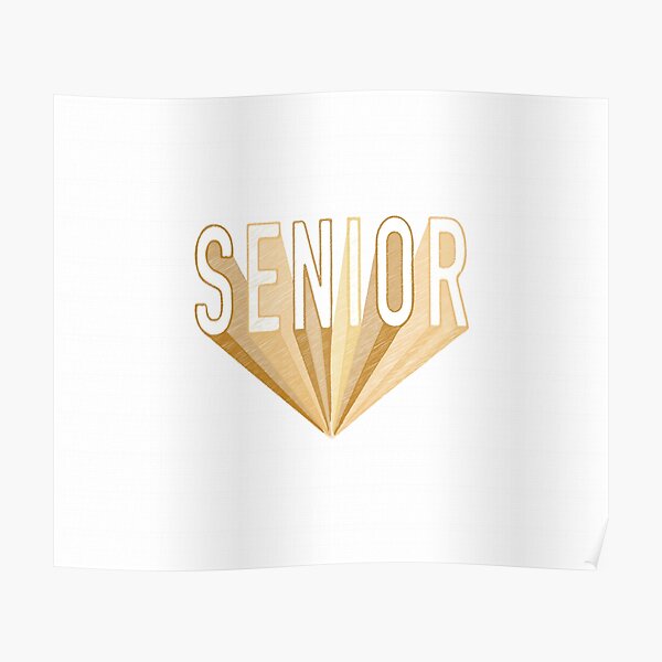 Póster «Dibujo a lápiz dorado Letras radiantes senior» de lewister6232 ...