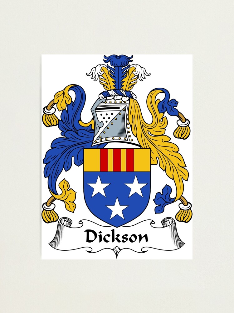 "Dickson Coat of Arms / Dickson Family Crest" Photographic Print for ...