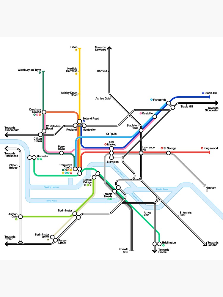 "Bristol Tram and Rail Map 1913" Sticker for Sale by shirtsmith | Redbubble