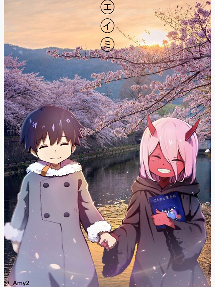 "DARLING IN THE FRANXX - Baby Zero two & Hiro " Sticker for Sale by ...