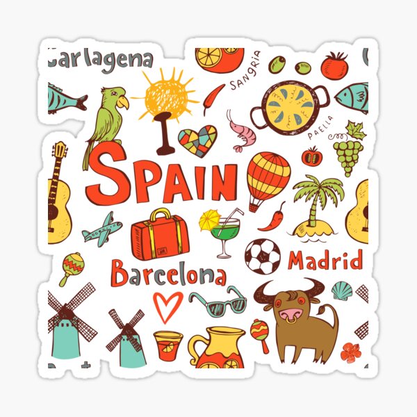 "Spain" Sticker for Sale by DesignOfKY | Redbubble