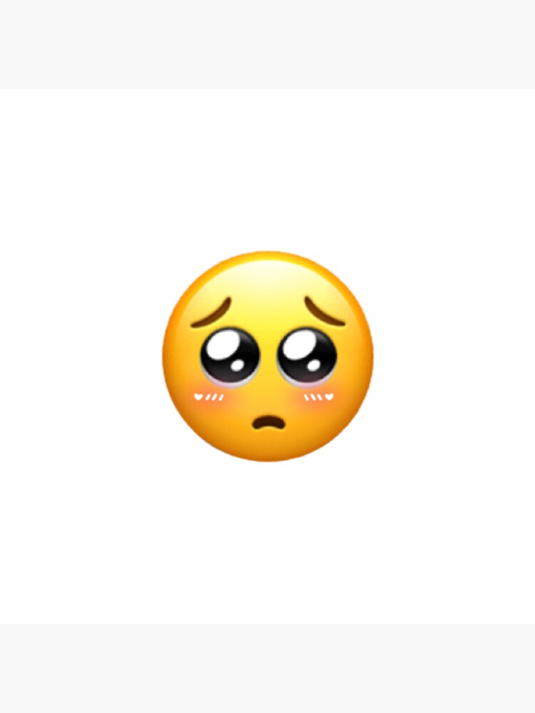 "Cute sad face " Sticker for Sale by SoftFrogBoy | Redbubble