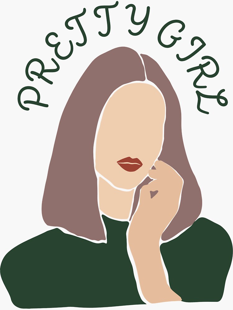 "Pretty Girl" Sticker by NameFrames | Redbubble