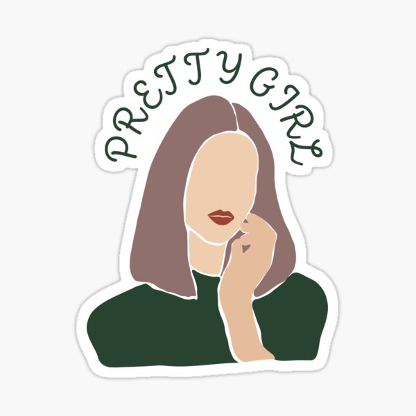 "Pretty Girl" Sticker by NameFrames | Redbubble