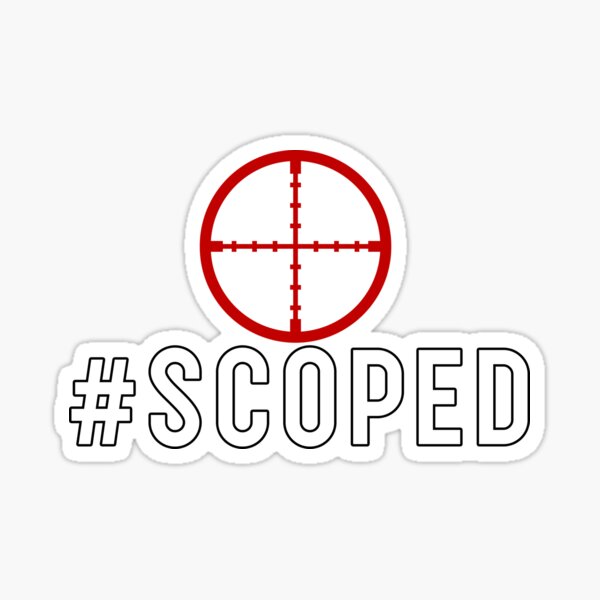 "Scoped" Sticker by Mooostickers | Redbubble