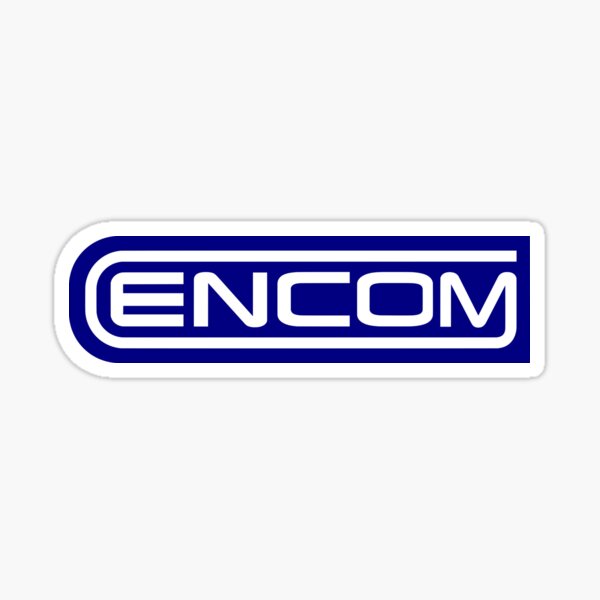 "Tron ENCOM Logo " Sticker by NerdsLoot | Redbubble