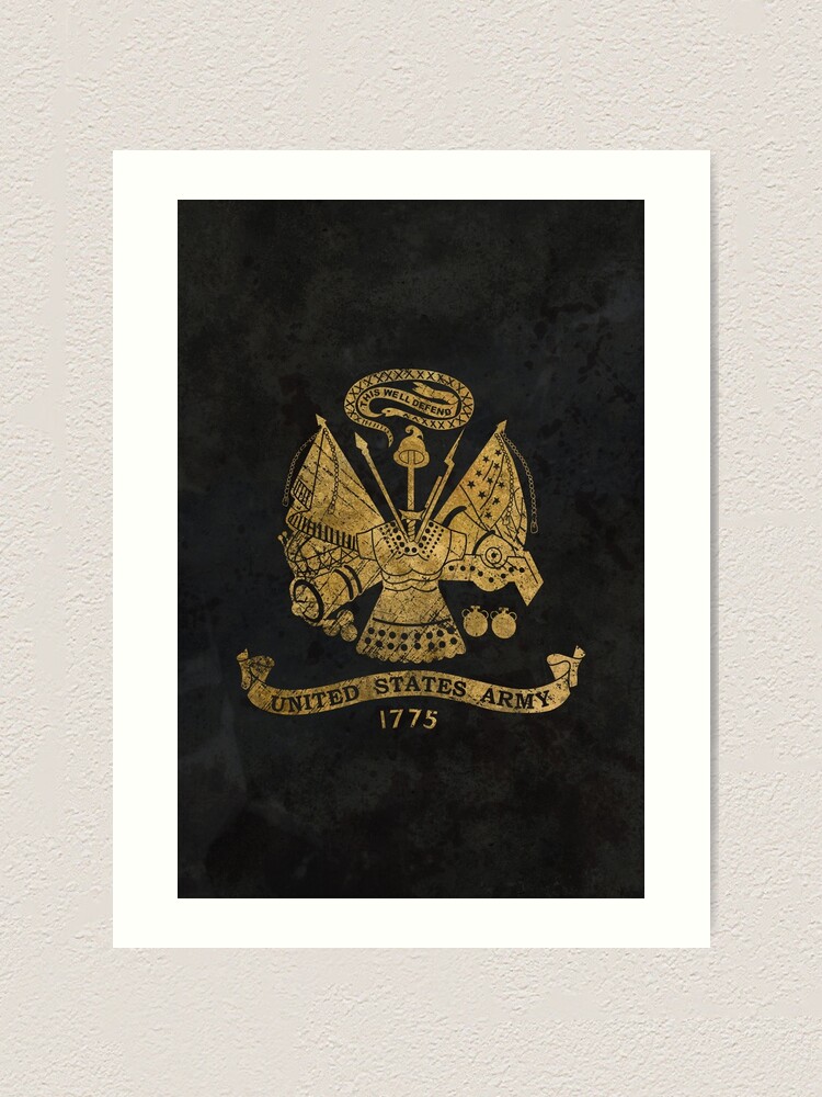 "US Army Coat of Arms - Vintage Gold" Art Print by Royal-Elite | Redbubble