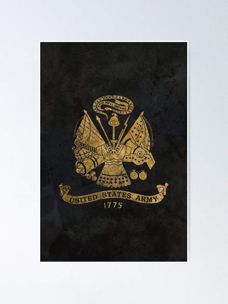 "US Army Coat of Arms - Vintage Gold" Poster by Royal-Elite | Redbubble