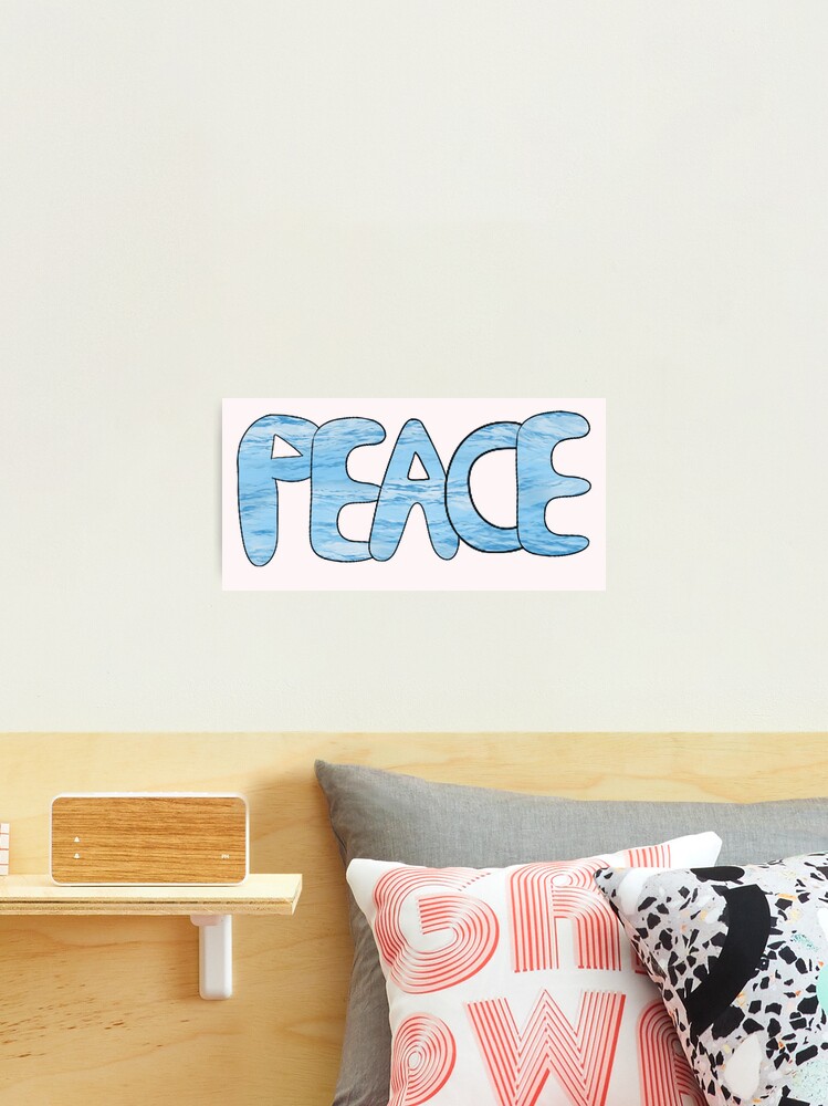 Peace Written In Bubble Letters