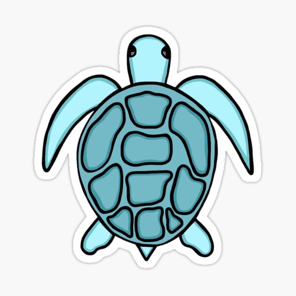 "Super Adorable And Cute Light Blue Turtle" Sticker for Sale by ...
