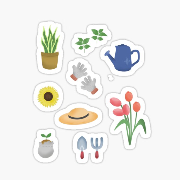 "Gardening 101 Bundle" Sticker by phebejualoart | Redbubble