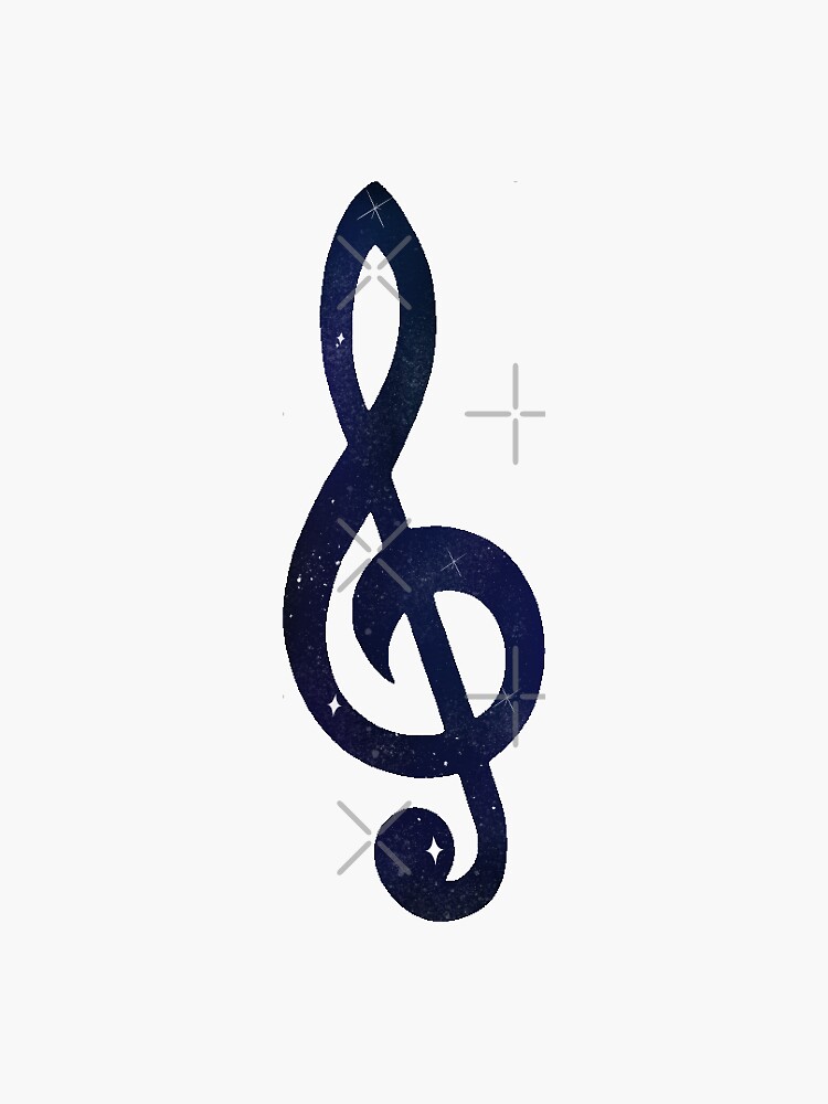 "Galaxy Music Note" Sticker for Sale by PaintAwayy | Redbubble