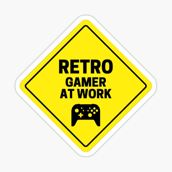 "Retro gamer at work" Sticker for Sale by Alcrest | Redbubble