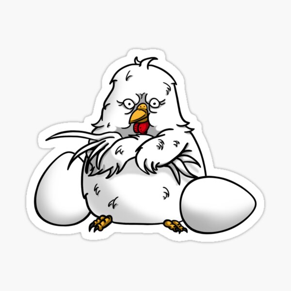 "Angry Chicken" Sticker by iduzarts | Redbubble