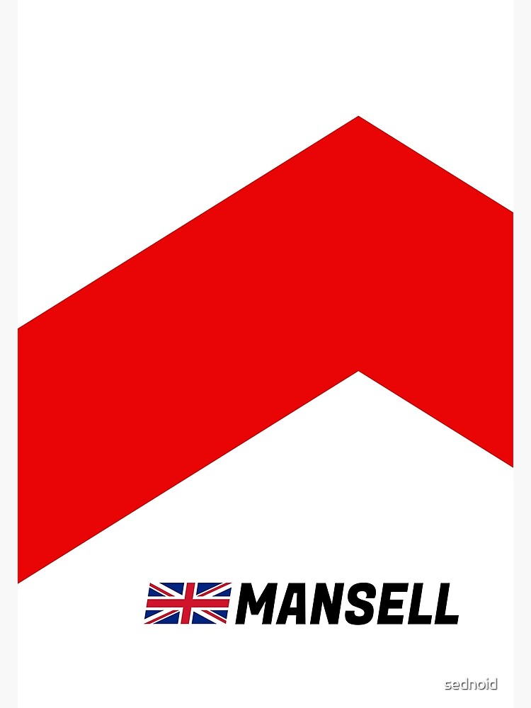 "F1 Legends - Nigel Mansell" Poster by sednoid | Redbubble