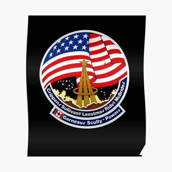 "STS-41G Patch Insignia NASA Retro Style Vintage Emblem" Poster for ...