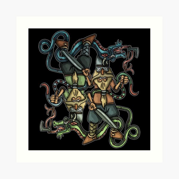 "Viking snakes" Art Print by atelier-vladi | Redbubble