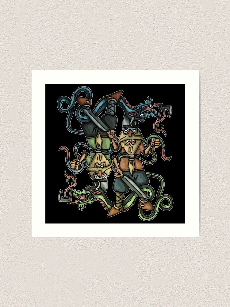 "Viking snakes" Art Print by atelier-vladi | Redbubble