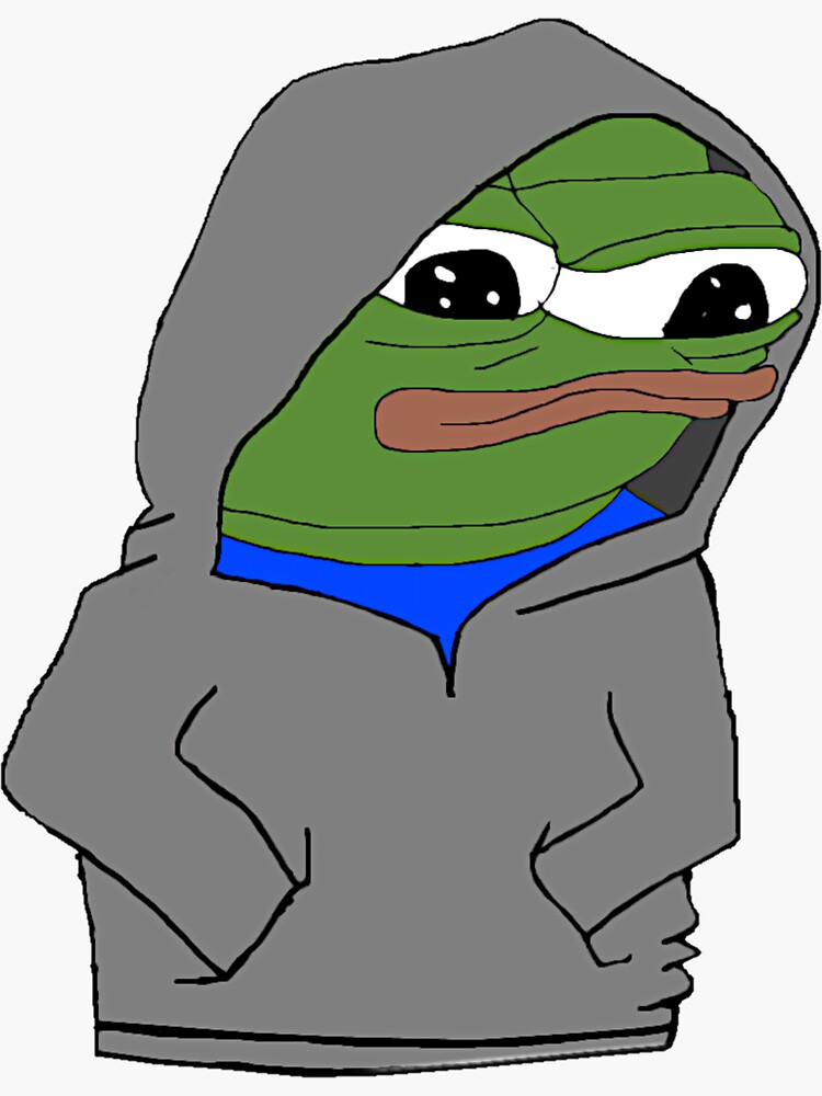 Pegatina «Rana Rara Doomer Pepe Sad» de Slav-Art | Redbubble