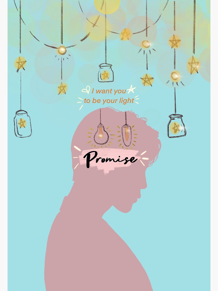 "Jimin Promise Inspired Silhouette " Sticker by ugh-emi | Redbubble