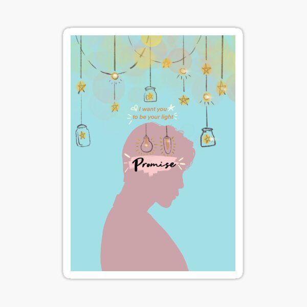 "Jimin Promise Inspired Silhouette " Sticker by ugh-emi | Redbubble