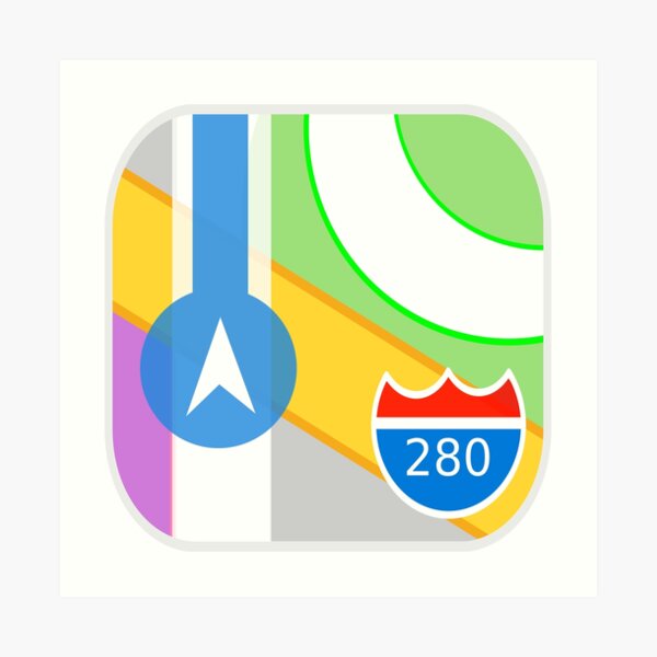 "iphone apple maps logo" Art Print by OmranHorizon | Redbubble