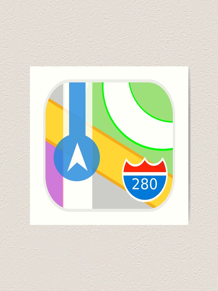 "iphone apple maps logo" Art Print by OmranHorizon | Redbubble
