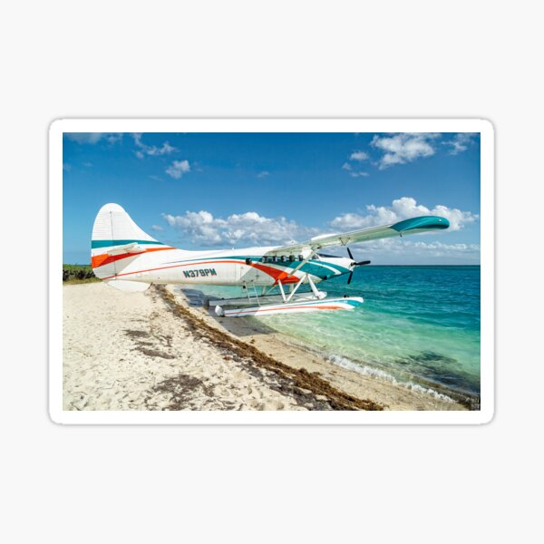 "Seaplane to the Dry Tortugas" Sticker for Sale by KayBrewer | Redbubble