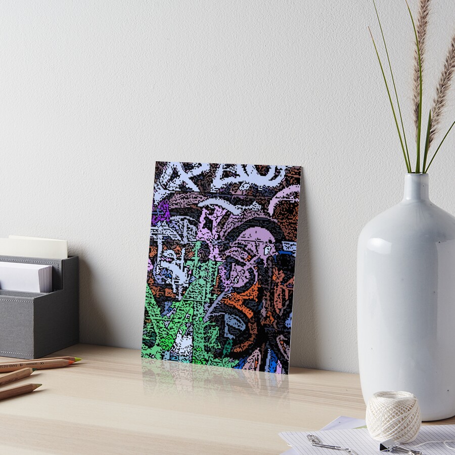 "Pixel Art Graffiti 8-bit" Art Board Print by ckylin | Redbubble