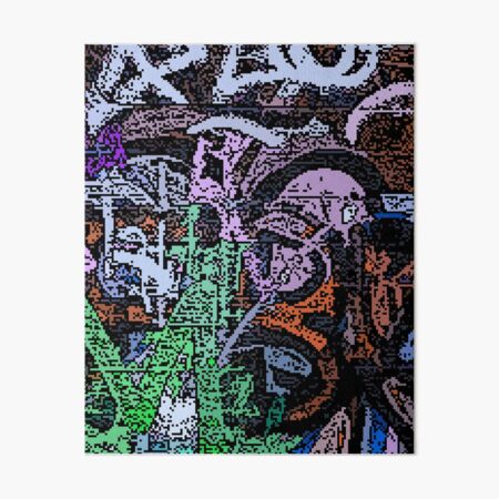 "Pixel Art Graffiti 8-bit" Art Board Print by ckylin | Redbubble