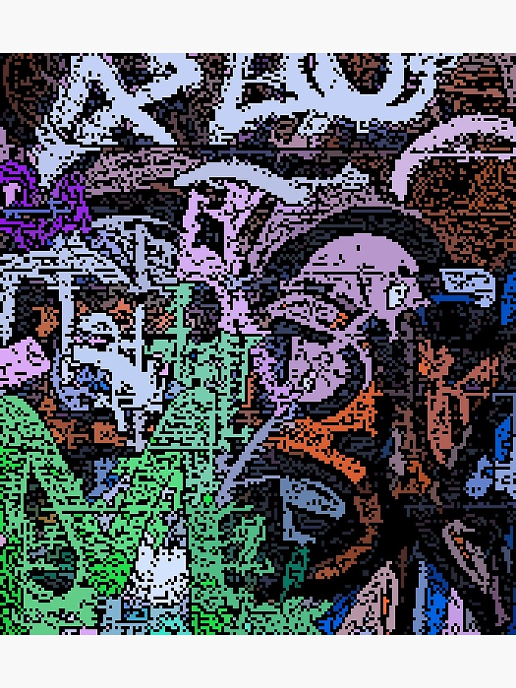 "Pixel Art Graffiti 8-bit" Poster by ckylin | Redbubble