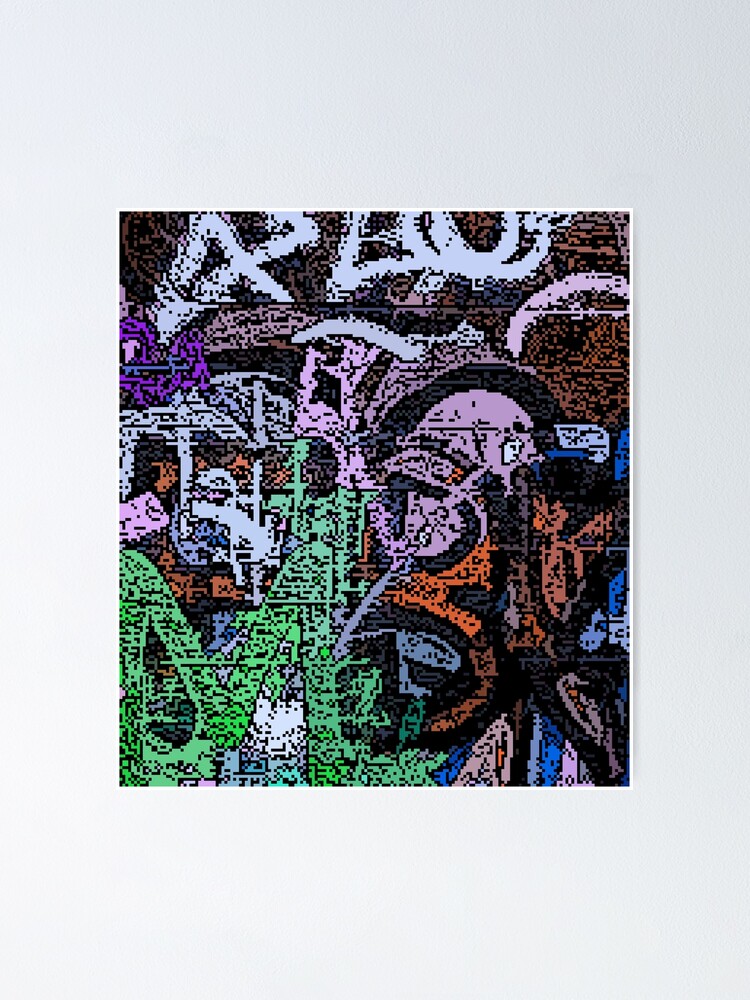 "Pixel Art Graffiti 8-bit" Poster by ckylin | Redbubble
