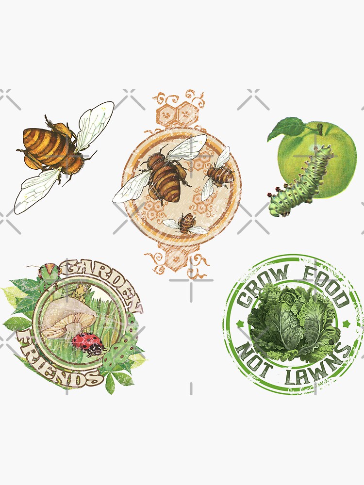 "Gardening Love Sticker Pack" Sticker for Sale by elevens | Redbubble