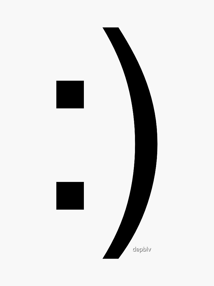 "ironic smiley face" Sticker for Sale by depblv | Redbubble