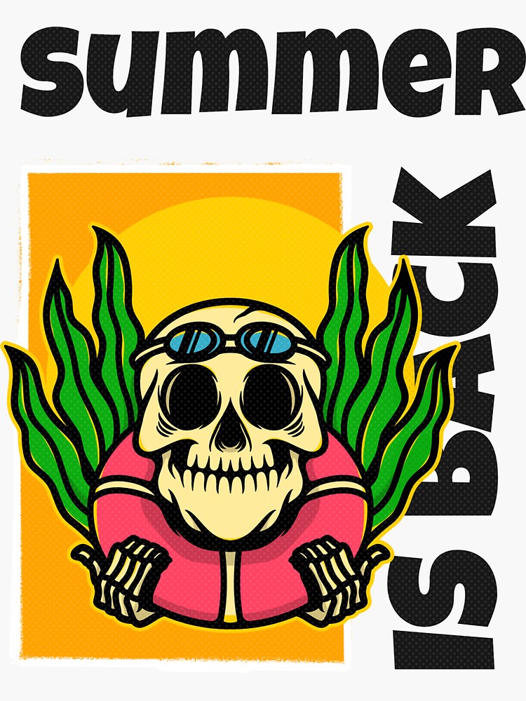 "Summer Is Back Logo" Sticker for Sale by Thomac | Redbubble