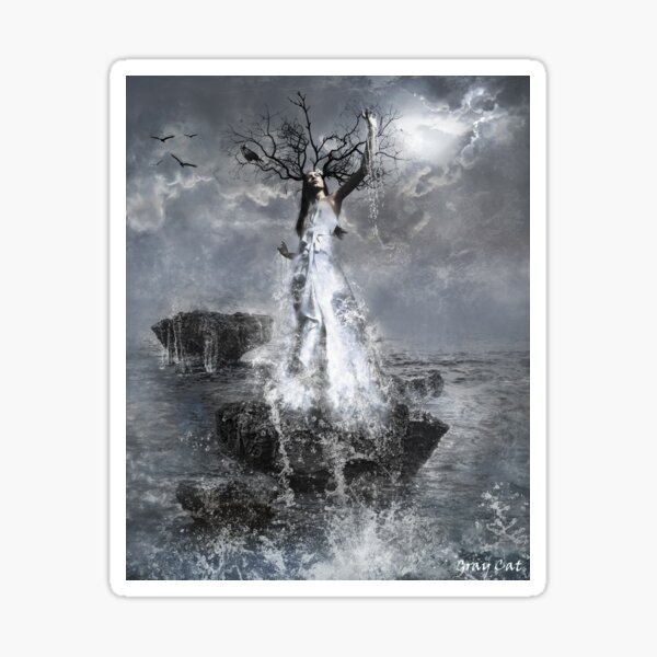 "Storm" Sticker for Sale by GrayCatDesign | Redbubble