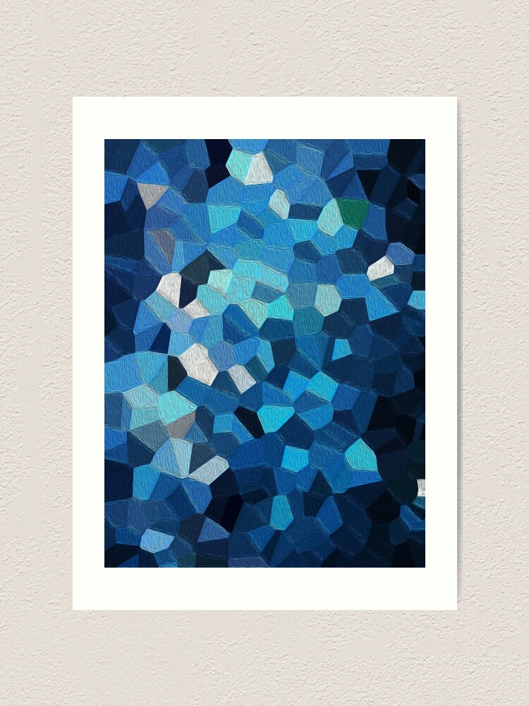 "Blue - digital abstract art" Art Print by InToneDesign | Redbubble