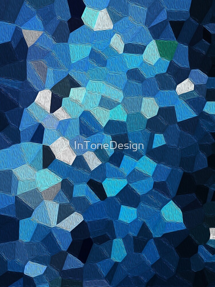 "Blue - digital abstract art" Art Print by InToneDesign | Redbubble