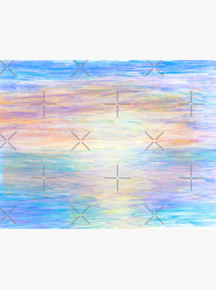 "Pastel Seascape Abstract Ocean Waves with a Soft Sunset and Turquoise ...