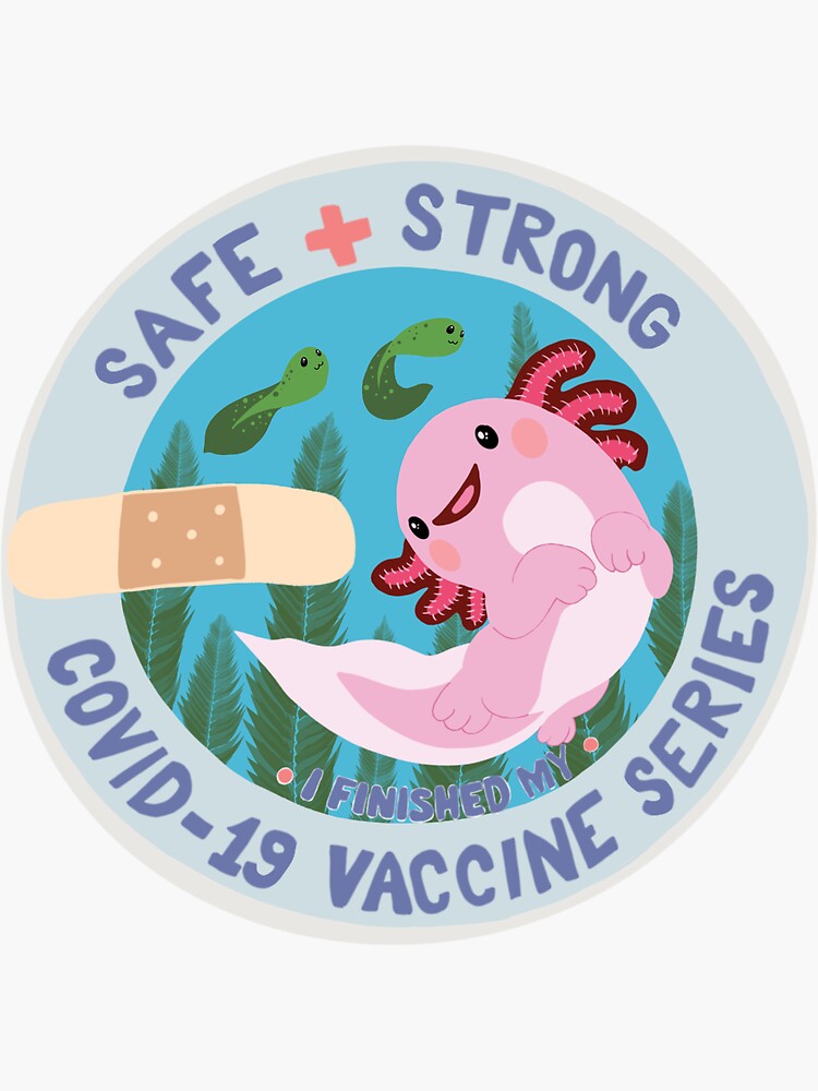"Safe and Strong - Axolotl" Sticker for Sale by erlehner | Redbubble