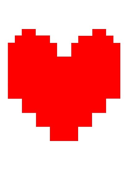 Lámina fotográfica «Undertale Heart» de Harambe | Redbubble