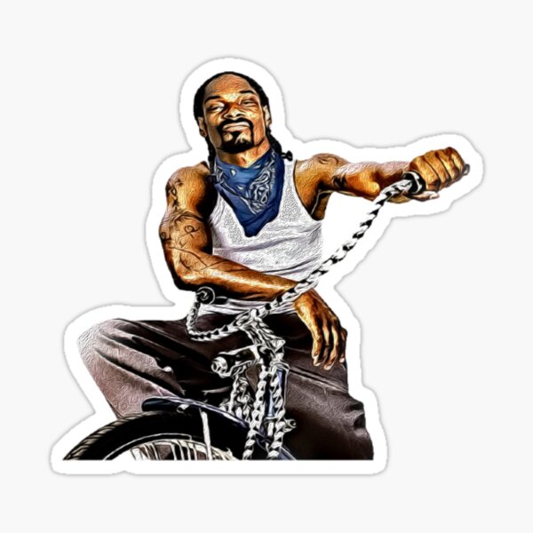 "Crip Snoop Dogg on Bike" Sticker for Sale by eraM283 | Redbubble