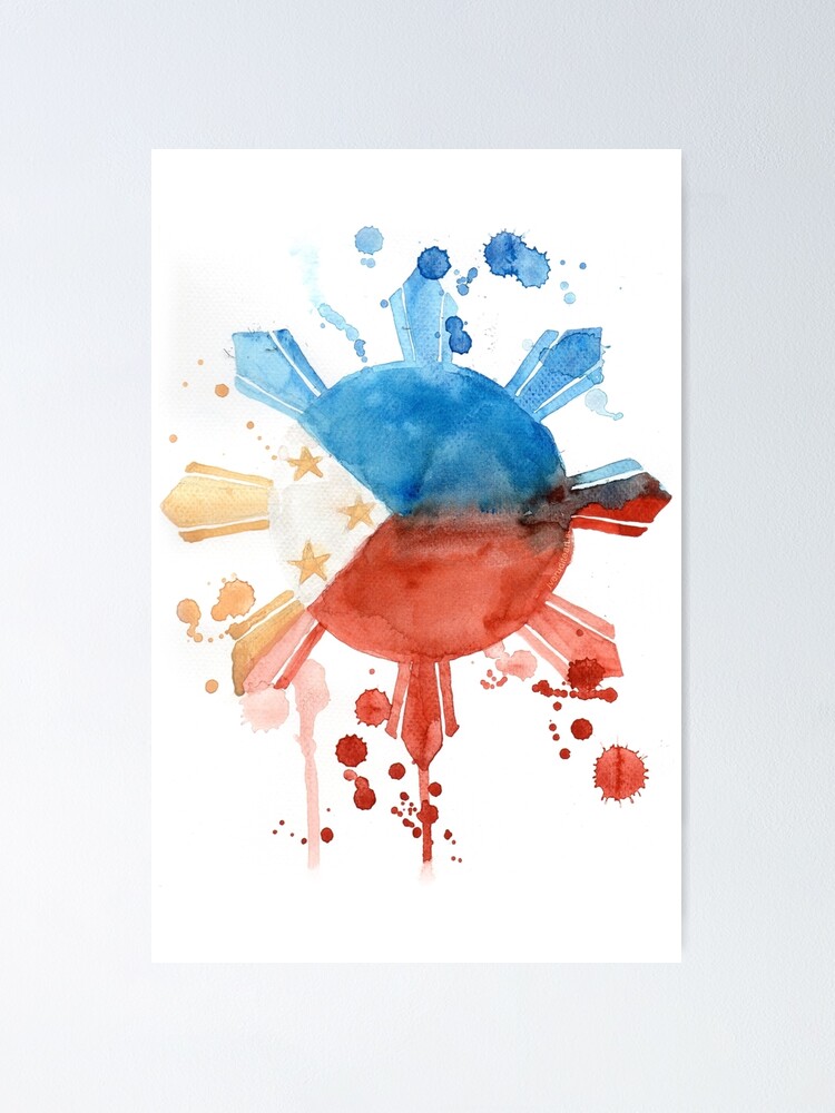 "Philippine Flag Inspired Art" Poster by jveruditeartist | Redbubble