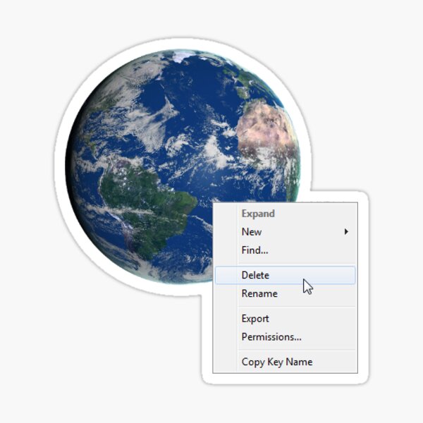 "Delete Earth | Sticker" Sticker for Sale by Singularian | Redbubble