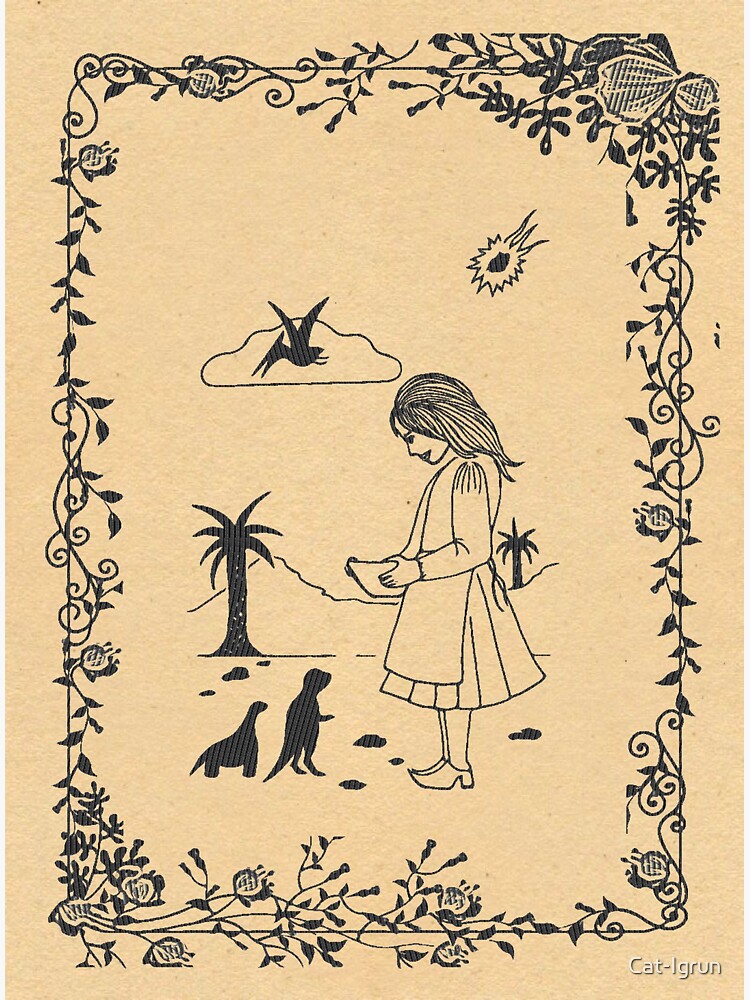 "Feeding the dinosaurs " Sticker by Cat-Igrun | Redbubble