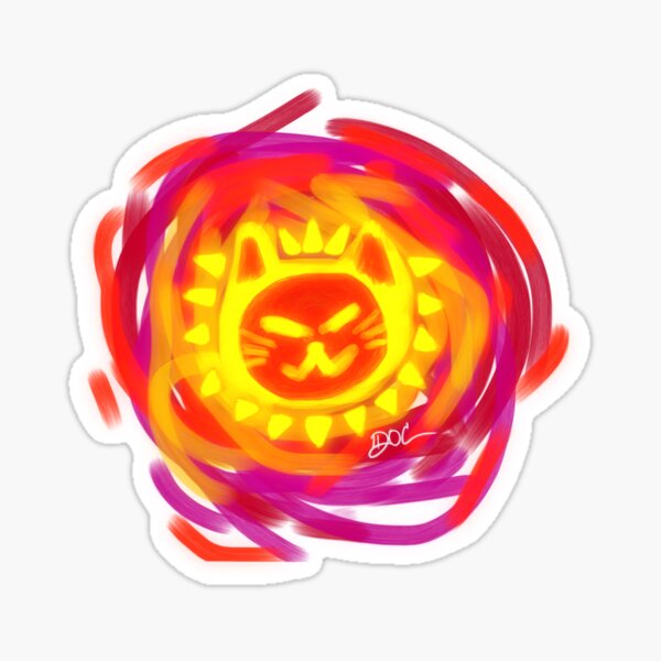"Cat Shine!" Sticker for Sale by DaniOC | Redbubble